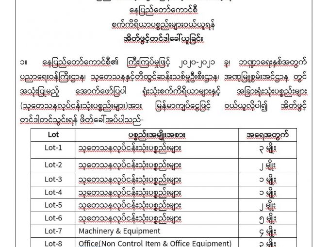 License – DAE Myanmar